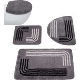 Hagemann unisex Badematte grau, Gr&ouml;&szlig;e 60x90 cm - Badematte