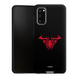 DeinDesign Galaxy S20 Handy Panzer Handyh&uuml;lle robuste Outdoor H&uuml;lle Schutzh&uuml;lle matt Spiderman Logo Marvel Tough Case