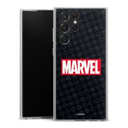 DeinDesign Galaxy S22 Ultra Handy Silikon H&uuml;lle Case transparent Handyh&uuml;lle Logo Marvel Comic Silikon Case