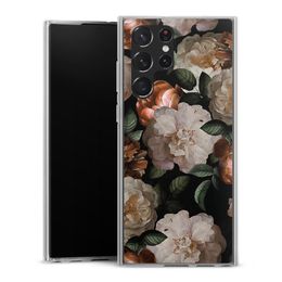 DeinDesign Galaxy S22 Ultra Handy Silikon H&uuml;lle Case transparent Handyh&uuml;lle Wallpaper Rose Flower Silikon Case