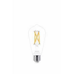 Philips LED-Leuchtmittel 'SmartLED' dimmbar Edison klar E27 7 W 806 lm warmwei&szlig; bis tageslichtwei&szlig;