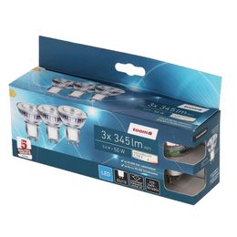 toom LED-Leuchtmittelset Reflektor klar GU10 3,6 W 345 lm warmwei&szlig; 3 St&uuml;ck