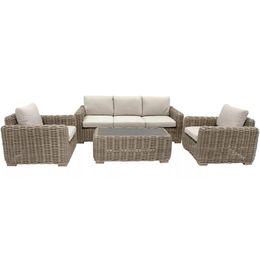 Bellavista Loungem&ouml;belset 'Havana' Aluminium beige 4-teilig