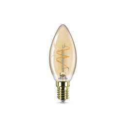 Philips LED-Leuchtmittel 'Vintage LED' dimmbar Kerze gold E14 2,7 W 180 lm warmwei&szlig;