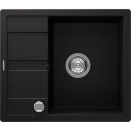 Rocasa Einbausp&uuml;le 'Fiona' Quarzkomposit schwarz 580 x 500 mm