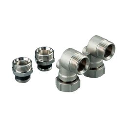 sanicomfort Doppelkugelhahn 21,3 mm 1/2" E-Form 2-Rohrsystem