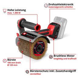 Einhell Akku-B&uuml;rstenschleifer 'TP-BR 18/32 Li BL - Solo' ohne Akku