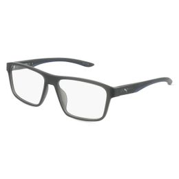 Puma PU0209O Brille Unisex | Fassung: Vollrand, Quadratisch, Grau Matt