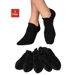 active by Lascana LASCANA ACTIVE Damen Sneakersocken, Schwarz, Gr. 35/38, Str&uuml;mpfe & Socken, Material: Baumwolle
