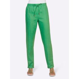 Heine Damen Leinenhose, Gr&uuml;n, Gr. 50, Chinos, Material: Leinen