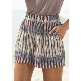 Vivance Shorts 'aus luftiger Jerseyqualit&auml;t' mehrfarbig Gr. 34 f&uuml;r Damen. Mit Allover-Druck. Figurumspielend. Nachhaltig.