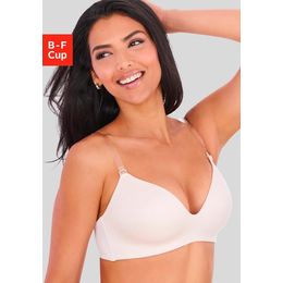NUANCE BY LASCANA Bralette-BH beige Gr. 95C. Ohne B&uuml;gel