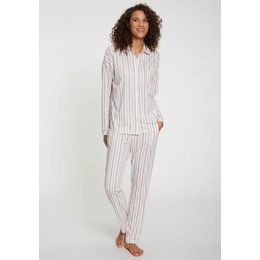 VIVANCE DREAMS BY LASCANA Pyjama mehrfarbig Gr. 32/34 f&uuml;r Damen. Mit hoch geschlossener Ausschnitt. Loose Fit