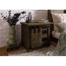 Nachttisch Mango 50x40x45 braun lackiert RAILWAY #4012