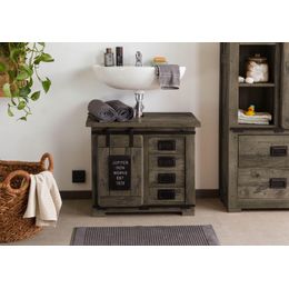 Waschbeckenunterschrank Mango 70x40x60 grau lackiert RAILWAY #282