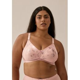 Naturana Damen Minimizer-BH "Minimizer", Gr. 95pink rose, Jacquard, Obermaterial: 93% Polyamid, 7% Elasthan, gebl&uuml;mt, gemustert, leicht gl&auml;nzend,