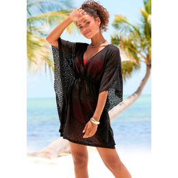 Lascana Damen Longbluse, Schwarz, Gr. 40, Blusen kurzarm, Material: Polyester