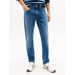 Tommy Jeans Herren Slim-fit-Jeans "SCANTON"denim medium, Gr. 30, unifarben, Denim/Jeans, Obermaterial: 95% Baumwolle, 3% Elastomultiester, 2%