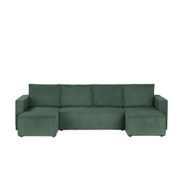 Primo Wohnlandschaft mit Schlaffuntion Cleo gr&uuml;n Ma&szlig;e (cm): B: 296 H: 88 T: 148.0 &raquo; M&ouml;bel Kraft