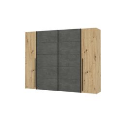 M&ouml;bel Kraft Schwebet&uuml;renschrank mit Dreht&uuml;ren holzfarben Ma&szlig;e (cm): B: 270,3 H: 210 T: 61.2 &raquo; M&ouml;bel Kraft