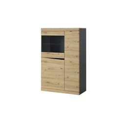 M&ouml;bel Kraft Highboard holzfarben Ma&szlig;e (cm): B: 86 H: 130,8 T: 39.9 &raquo; M&ouml;bel Kraft