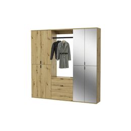 M&ouml;bel Kraft Garderoben-Set holzfarben Ma&szlig;e (cm): B: 183 H: 193 T: 34.0 &raquo; M&ouml;bel Kraft