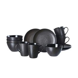 Ritzenhoff & Breker Ritzenhoff & Breker Fr&uuml;hst&uuml;cksservice 12-teilig Kitwe schwarz Steinzeug/Steingut Ma&szlig;e (cm): B: 24 H: 24 &raquo; M&ouml;bel Kraft