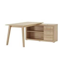 Smart Eckschreibtisch holzfarben Ma&szlig;e (cm): B: 165 H: 76 T: 130.0 &raquo; M&ouml;bel Kraft