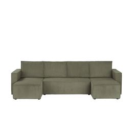 Primo Wohnlandschaft mit Schlaffuntion Cleo gr&uuml;n Ma&szlig;e (cm): B: 296 H: 88 T: 148.0 &raquo; M&ouml;bel Kraft