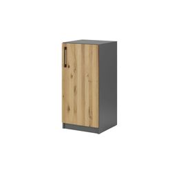 M&ouml;bel Kraft Aktenschrank mit Massivholzfront SOLIDLine grau Ma&szlig;e (cm): B: 40 H: 83 T: 40.0 &raquo; M&ouml;bel Kraft