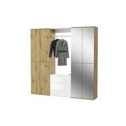 M&ouml;bel Kraft Garderoben-Set holzfarben Ma&szlig;e (cm): B: 183 H: 193 T: 34.0 &raquo; M&ouml;bel Kraft