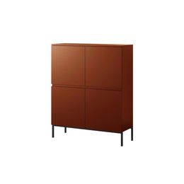 Selsey Highboard rot Ma&szlig;e (cm): B: 100 H: 122 &raquo; M&ouml;bel Kraft