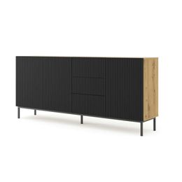 M&ouml;bel Kraft Sideboard schwarz Ma&szlig;e (cm): B: 200 H: 89 &raquo; M&ouml;bel Kraft