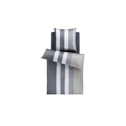 JOOP! Mako-Satin Bettw&auml;sche Cornflower Stripe grau Ma&szlig;e (cm): B: 135 &raquo; M&ouml;bel Kraft