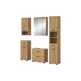 M&ouml;bel Kraft Badkombination holzfarben Ma&szlig;e (cm): B: 164 H: 191 &raquo; M&ouml;bel Kraft
