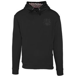 Aquascutum Monotone Aldis Emblem Logo Schwarz Hoodie