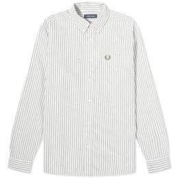 Fred Perry - Gestreiftes Oxford-Hemd &bdquo;Field" in Gr&uuml;n