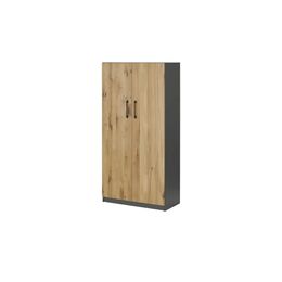 M&ouml;bel Kraft Aktenschrank mit Massivholzfront SOLIDLine grau Ma&szlig;e (cm): B: 80 H: 159,8 T: 40.0 &raquo; M&ouml;bel Kraft