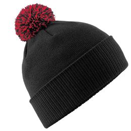 Beechfield - M&uuml;tze f&uuml;r Herren/Damen Unisex (Schwarz/Rot)