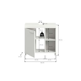 M&ouml;bel Kraft Waschbeckenunterschrank wei&szlig; Ma&szlig;e (cm): B: 65 H: 63 &raquo; M&ouml;bel Kraft