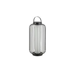 HOME STORY LED Solar Laterne schwarz Eisen,Kunststoff Ma&szlig;e (cm): H: 50 &Oslash;: 25.0 &raquo; M&ouml;bel Kraft