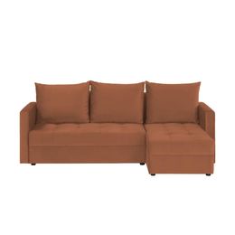 Primo Ecksofa mit Schlaffunktion Mirage kupfer Ma&szlig;e (cm): B: 220 H: 88 T: 148.0 &raquo; M&ouml;bel Kraft