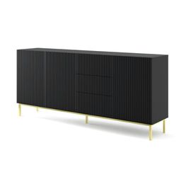 M&ouml;bel Kraft Sideboard schwarz Ma&szlig;e (cm): B: 200 H: 89 &raquo; M&ouml;bel Kraft