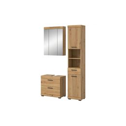 M&ouml;bel Kraft Badkombination holzfarben Ma&szlig;e (cm): B: 112 H: 191 &raquo; M&ouml;bel Kraft