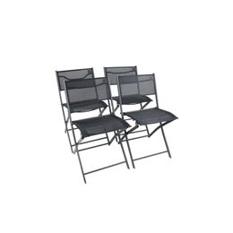 M&ouml;bel Kraft Gartenstuhl 4er-Set schwarz Ma&szlig;e (cm): B: 45 H: 79 &raquo; M&ouml;bel Kraft