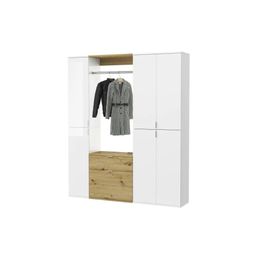 M&ouml;bel Kraft Garderoben-Set holzfarben Ma&szlig;e (cm): B: 152 H: 193 T: 34.0 &raquo; M&ouml;bel Kraft