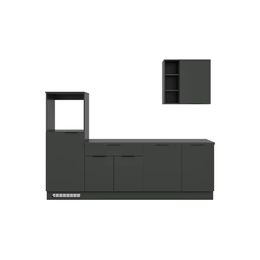M&ouml;bel Kraft K&uuml;chenzeile schwarz Ma&szlig;e (cm): B: 260 H: 60 &raquo; M&ouml;bel Kraft