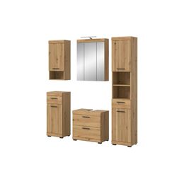 M&ouml;bel Kraft Badkombination holzfarben Ma&szlig;e (cm): B: 164 H: 191 &raquo; M&ouml;bel Kraft
