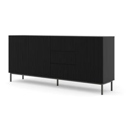 M&ouml;bel Kraft Sideboard schwarz Ma&szlig;e (cm): B: 200 H: 89 &raquo; M&ouml;bel Kraft