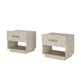 M&ouml;bel Kraft Nachtkommoden-Paar beige Ma&szlig;e (cm): B: 53,2 H: 48 T: 41.5 &raquo; M&ouml;bel Kraft